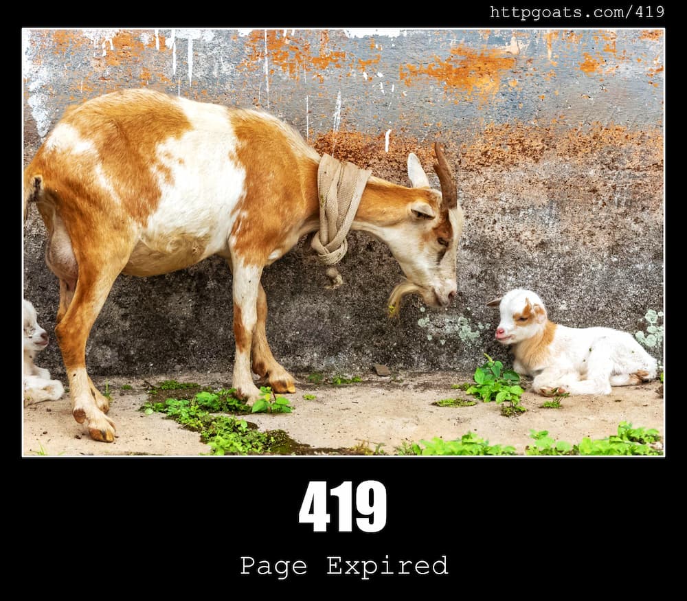 419 Page Expired HTTP Status Code And Goats 419 Page Expired HTTP Status Code And Goats